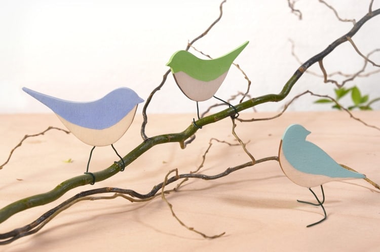 Colorful Wooden Birds - Spring Craft