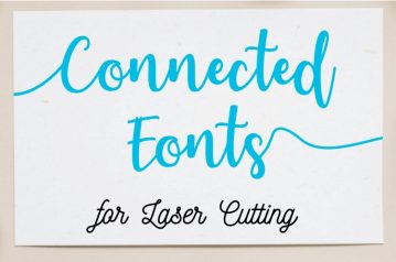 Free Connected Fonts for Laser Cutting - Maker Design Lab