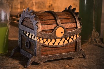 Laser Cut Halloween Box - Monster Treasure Chest